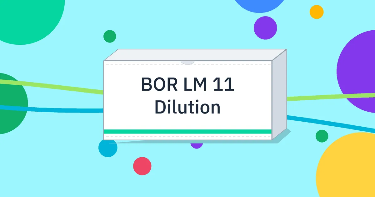 Symbolbild: Packung mit der Aufschrift BOR LM 11 Dilution (PZN 12795648) – Verfügbarkeit und Bezug in Apotheken in Frankfurt am Main