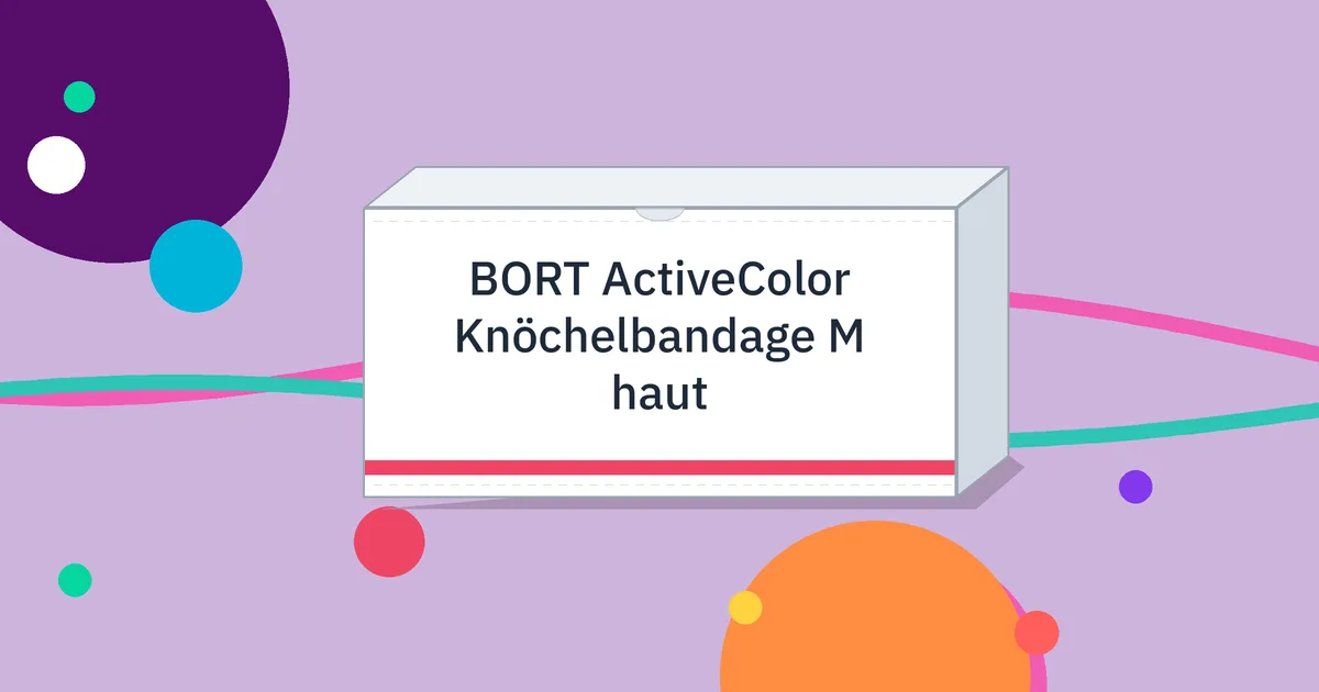 Symbolbild: Packung mit der Aufschrift BORT ActiveColor Knöchelbandage M haut (PZN 06914824) – Verfügbarkeit und Bezug in Apotheken in Frankfurt am Main