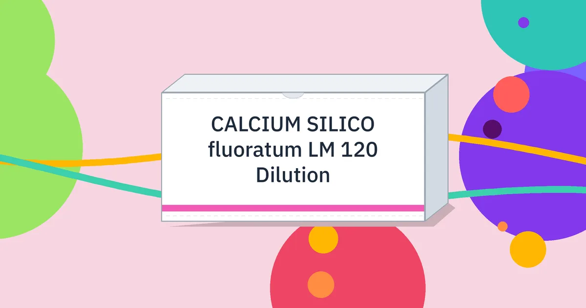Symbolbild: Packung mit der Aufschrift CALCIUM SILICO fluoratum LM 120 Dilution (PZN 12806412) – Verfügbarkeit und Bezug in Apotheken in Frankfurt am Main