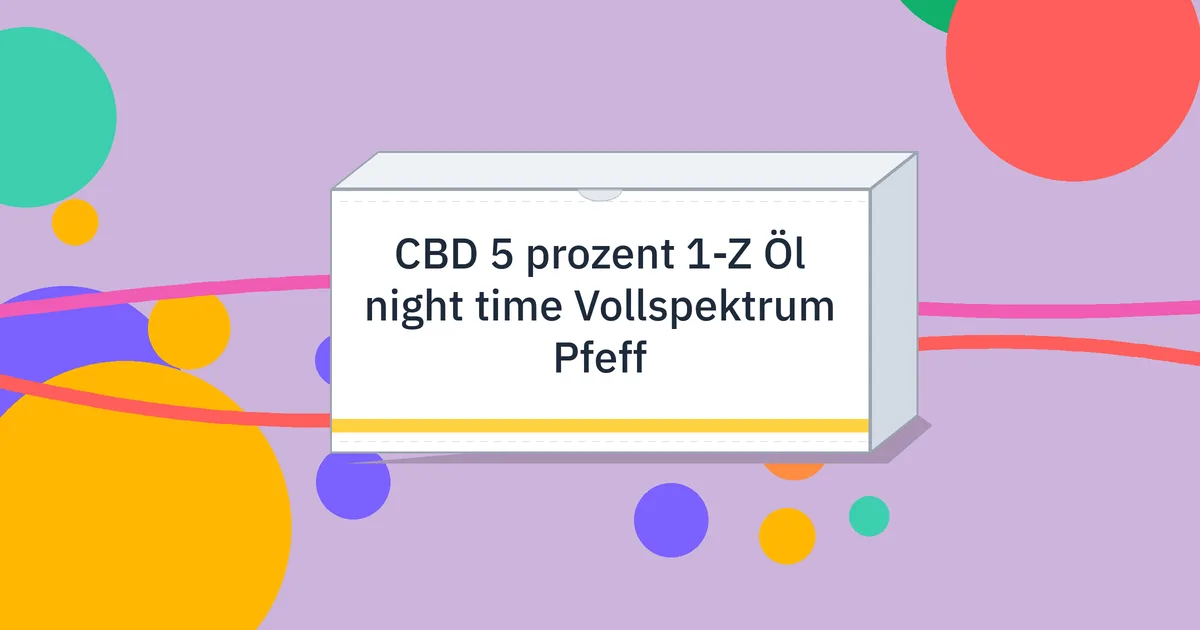 Symbolbild: Packung mit der Aufschrift CBD 5 prozent 1-Z Öl night time Vollspektrum Pfeff (PZN 18731454) – Verfügbarkeit und Bezug in Apotheken in Frankfurt am Main