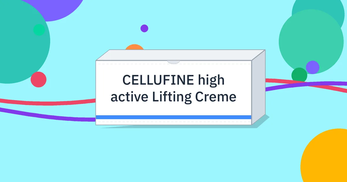 Symbolbild: Packung mit der Aufschrift CELLUFINE high active Lifting Creme (PZN 16795958) – Verfügbarkeit und Bezug in Apotheken in Frankfurt am Main