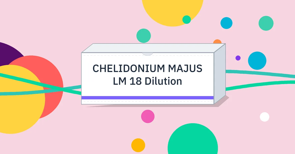 Symbolbild: Packung mit der Aufschrift CHELIDONIUM MAJUS LM 18 Dilution (PZN 02601471) – Verfügbarkeit und Bezug in Apotheken in Frankfurt am Main