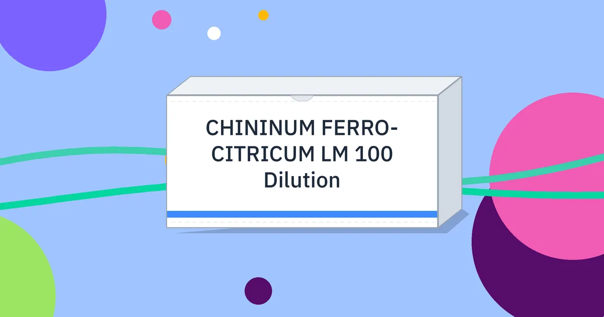 Symbolbild: Packung mit der Aufschrift CHININUM FERRO-CITRICUM LM 100 Dilution (PZN 13442544) – Verfügbarkeit und Bezug in Apotheken in Frankfurt am Main