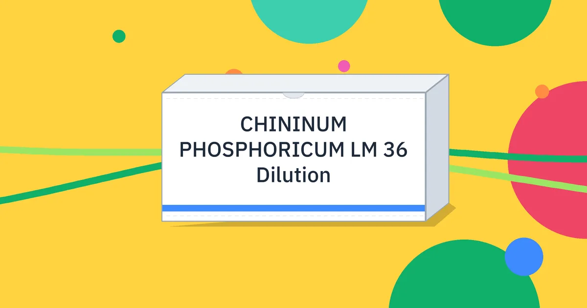 Symbolbild: Packung mit der Aufschrift CHININUM PHOSPHORICUM LM 36 Dilution (PZN 15867319) – Verfügbarkeit und Bezug in Apotheken in Frankfurt am Main