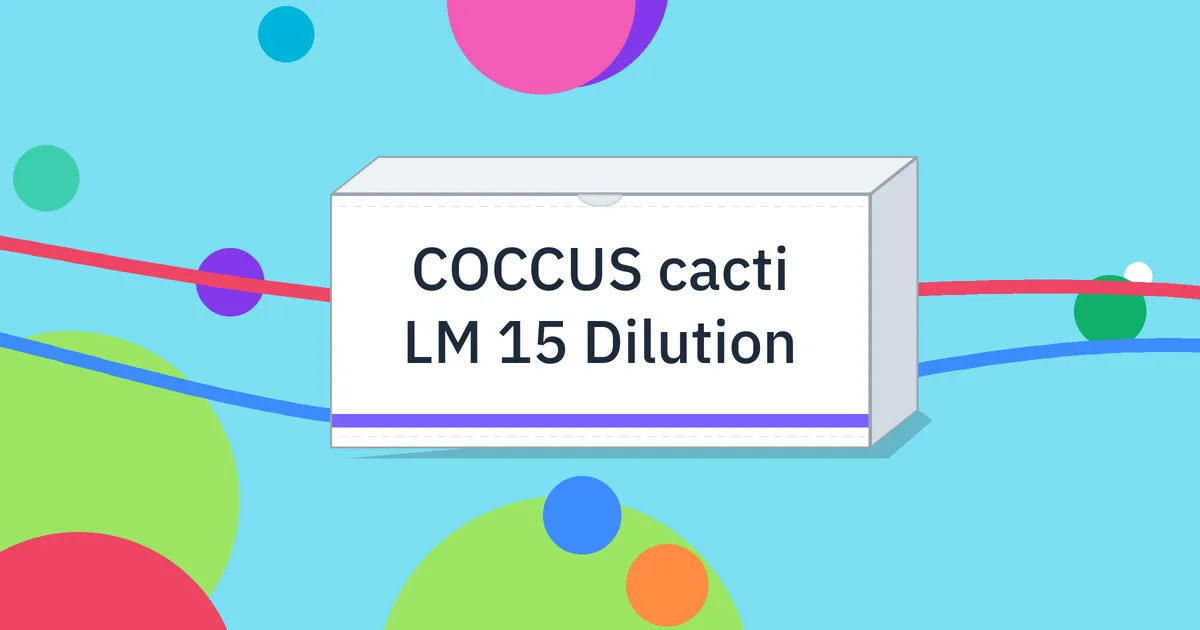 Symbolbild: Packung mit der Aufschrift COCCUS cacti LM 15 Dilution (PZN 12829092) – Verfügbarkeit und Bezug in Apotheken in Frankfurt am Main