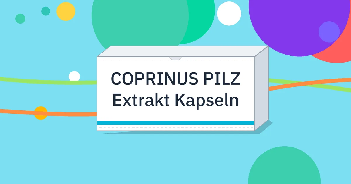 Symbolbild: Packung mit der Aufschrift COPRINUS PILZ Extrakt Kapseln (PZN 10310078) – Verfügbarkeit und Bezug in Apotheken in Frankfurt am Main