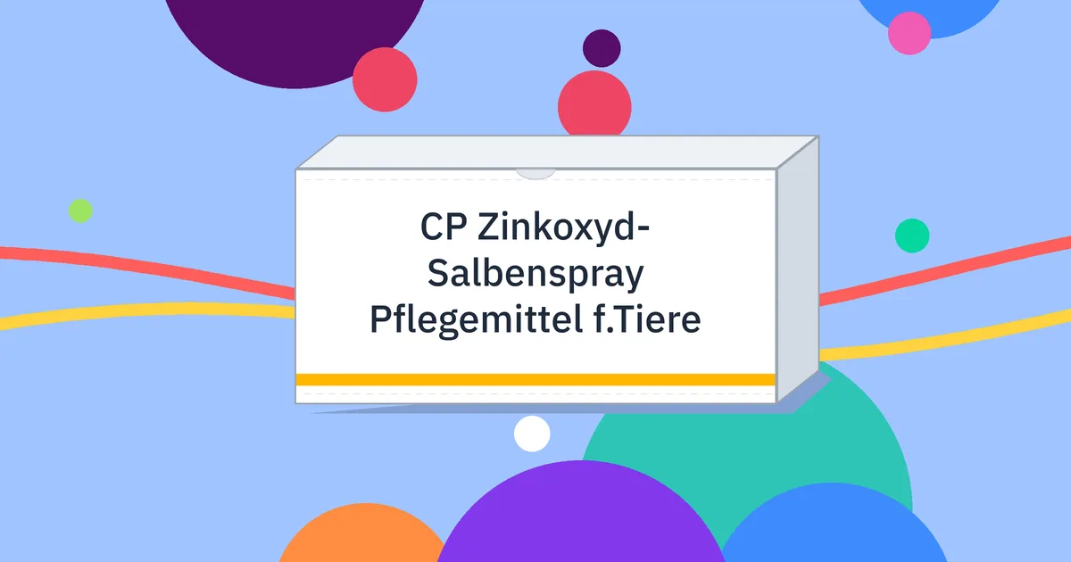 Symbolbild: Packung mit der Aufschrift CP Zinkoxyd-Salbenspray Pflegemittel f.Tiere (PZN 18132363) – Verfügbarkeit und Bezug in Apotheken in Frankfurt am Main