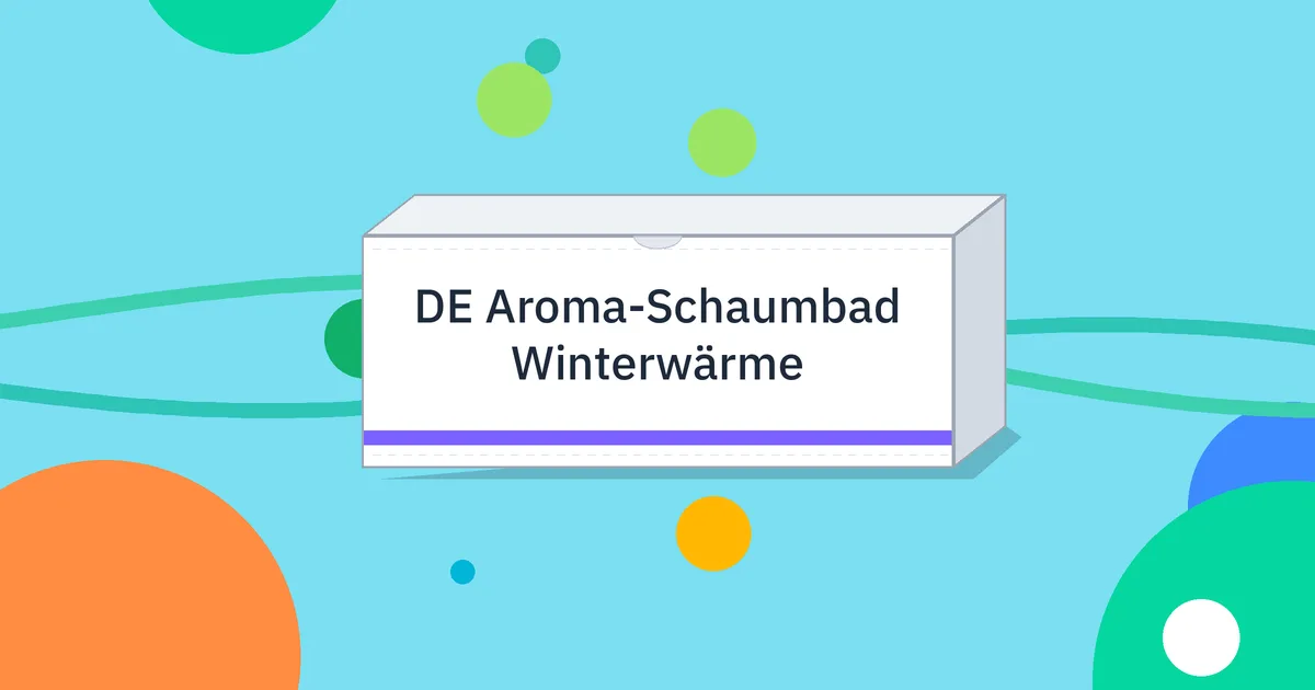 Symbolbild: Packung mit der Aufschrift DE Aroma-Schaumbad Winterwärme (PZN 15820619) – Verfügbarkeit und Bezug in Apotheken in Frankfurt am Main