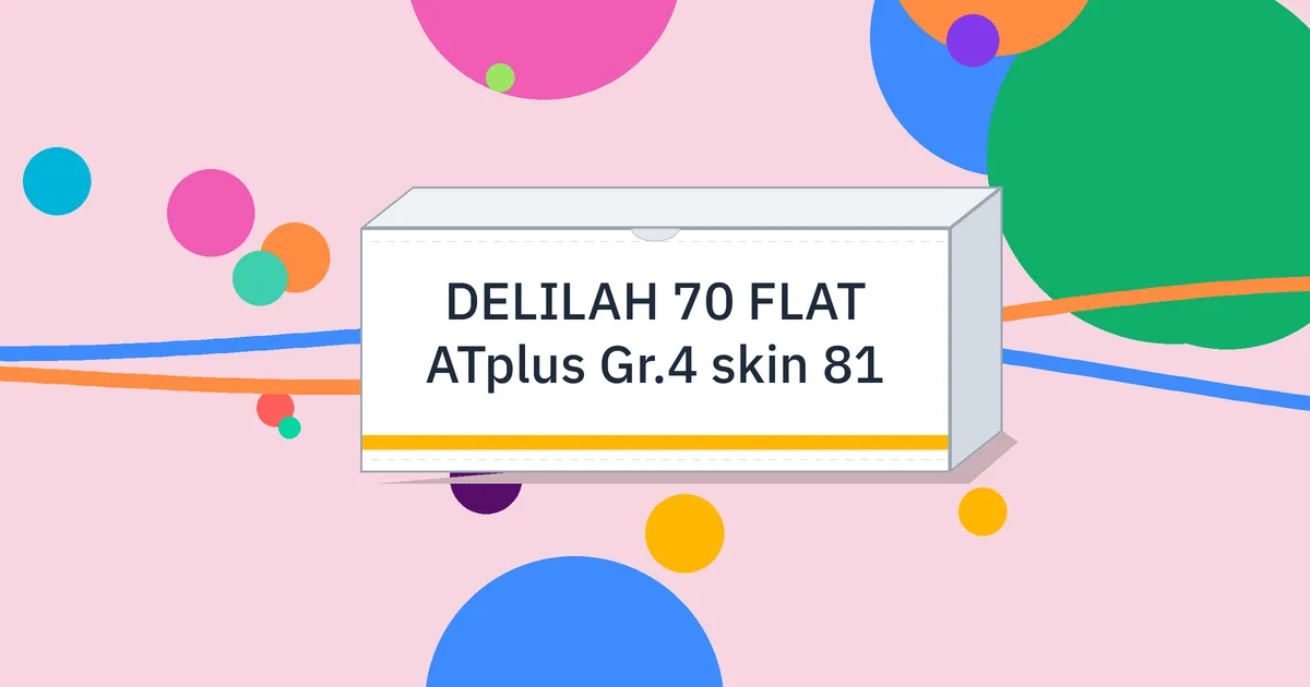 Symbolbild: Packung mit der Aufschrift DELILAH 70 FLAT ATplus Gr.4 skin 81 (PZN 13848677) – Verfügbarkeit und Bezug in Apotheken in Frankfurt am Main