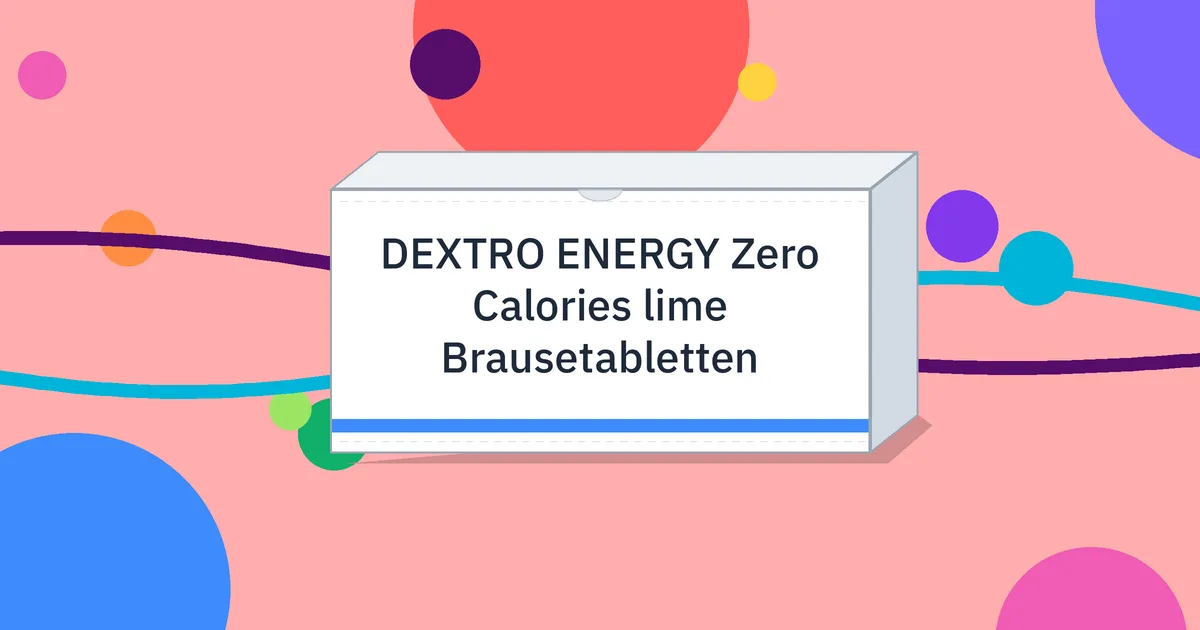 Symbolbild: Packung mit der Aufschrift DEXTRO ENERGY Zero Calories lime Brausetabletten (PZN 14337252) – Verfügbarkeit und Bezug in Apotheken in Frankfurt am Main