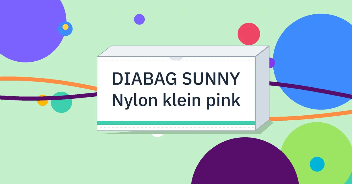 Symbolbild: Packung mit der Aufschrift DIABAG SUNNY Nylon klein pink (PZN 12408893) – Verfügbarkeit und Bezug in Apotheken in Frankfurt am Main
