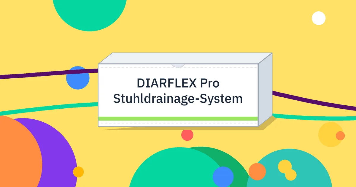 Symbolbild: Packung mit der Aufschrift DIARFLEX Pro Stuhldrainage-System (PZN 20372488) – Verfügbarkeit und Bezug in Apotheken in Frankfurt am Main