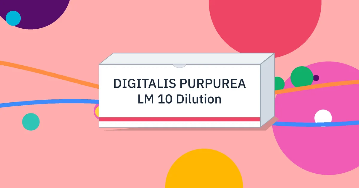 Symbolbild: Packung mit der Aufschrift DIGITALIS PURPUREA LM 10 Dilution (PZN 12842170) – Verfügbarkeit und Bezug in Apotheken in Frankfurt am Main