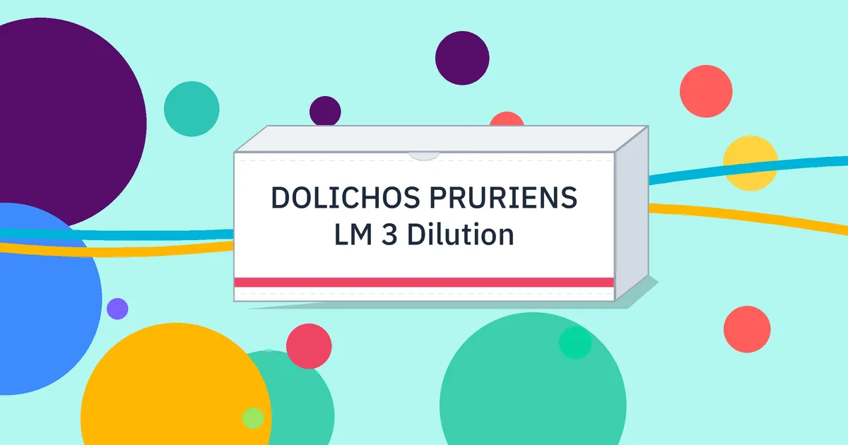 Symbolbild: Packung mit der Aufschrift DOLICHOS PRURIENS LM 3 Dilution (PZN 13466421) – Verfügbarkeit und Bezug in Apotheken in Frankfurt am Main