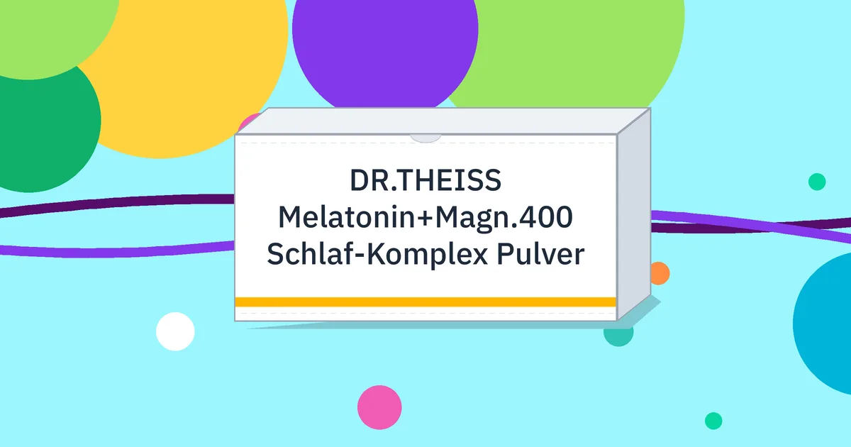 Symbolbild: Packung mit der Aufschrift DR.THEISS Melatonin+Magn.400 Schlaf-Komplex Pulver (PZN 19868913) – Verfügbarkeit und Bezug in Apotheken in Frankfurt am Main
