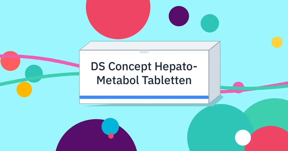 Symbolbild: Packung mit der Aufschrift DS Concept Hepato-Metabol Tabletten (PZN 00588594) – Verfügbarkeit und Bezug in Apotheken in Frankfurt am Main