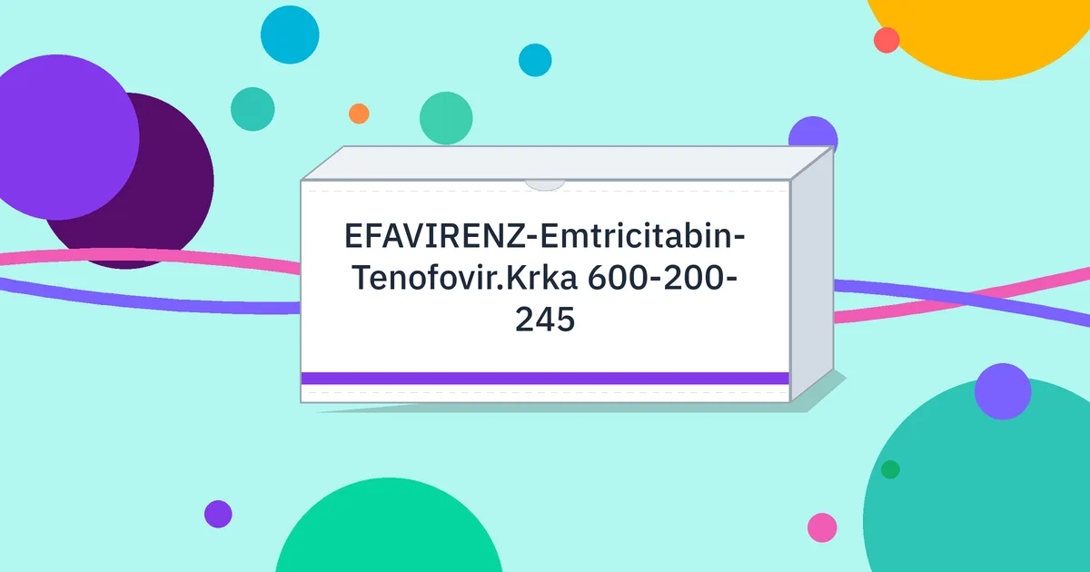 Symbolbild: Packung mit der Aufschrift EFAVIRENZ-Emtricitabin-Tenofovir.Krka 600-200-245 (PZN 20570946) – Verfügbarkeit und Bezug in Apotheken in Frankfurt am Main