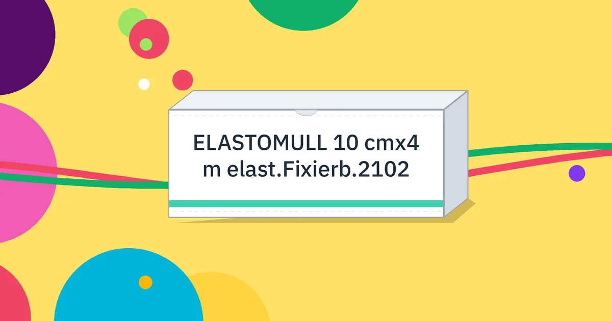 Symbolbild: Packung mit der Aufschrift ELASTOMULL 10 cmx4 m elast.Fixierb.2102 (PZN 19700177) – Verfügbarkeit und Bezug in Apotheken in Frankfurt am Main