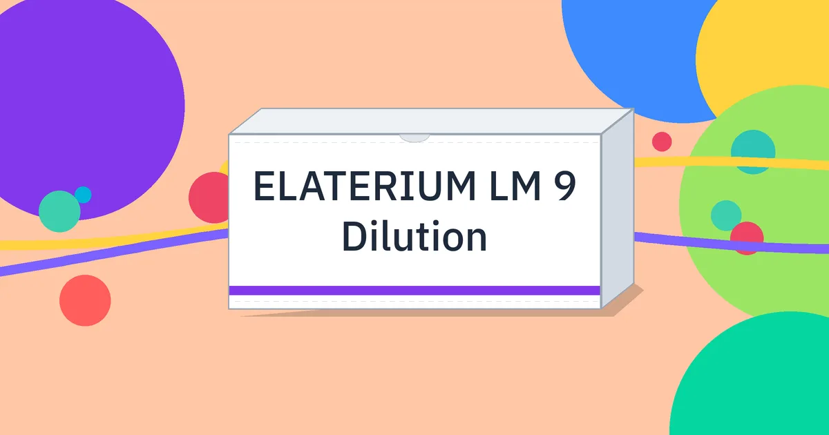 Symbolbild: Packung mit der Aufschrift ELATERIUM LM 9 Dilution (PZN 13470196) – Verfügbarkeit und Bezug in Apotheken in Frankfurt am Main