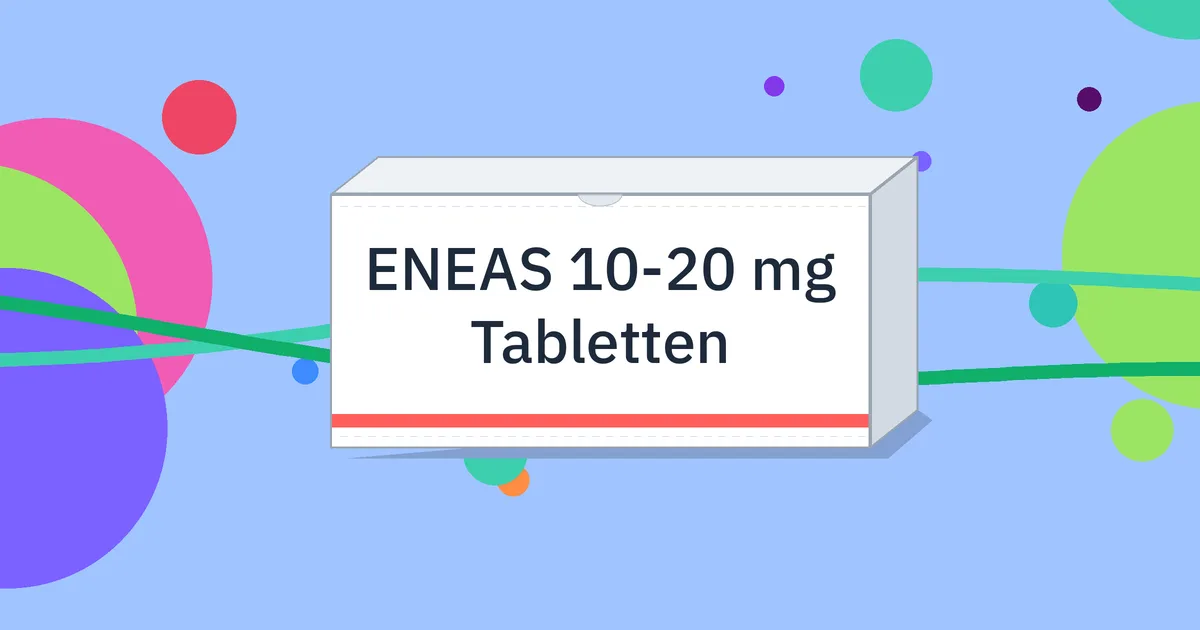 Symbolbild: Packung mit der Aufschrift ENEAS 10-20 mg Tabletten (PZN 03396346) – Verfügbarkeit und Bezug in Apotheken in Frankfurt am Main
