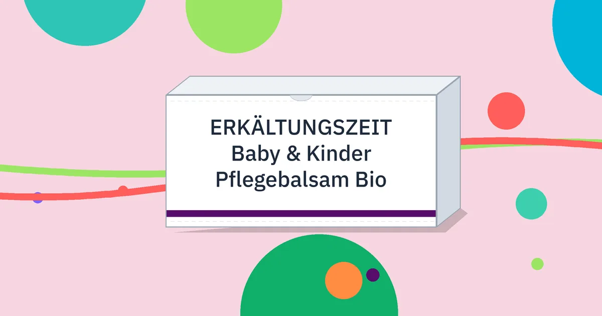 Symbolbild: Packung mit der Aufschrift ERKÄLTUNGSZEIT Baby & Kinder Pflegebalsam Bio (PZN 19944815) – Verfügbarkeit und Bezug in Apotheken in Frankfurt am Main
