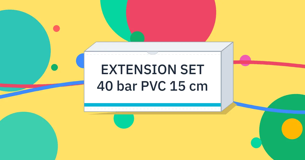 Symbolbild: Packung mit der Aufschrift EXTENSION SET 40 bar PVC 15 cm (PZN 13974703) – Verfügbarkeit und Bezug in Apotheken in Frankfurt am Main