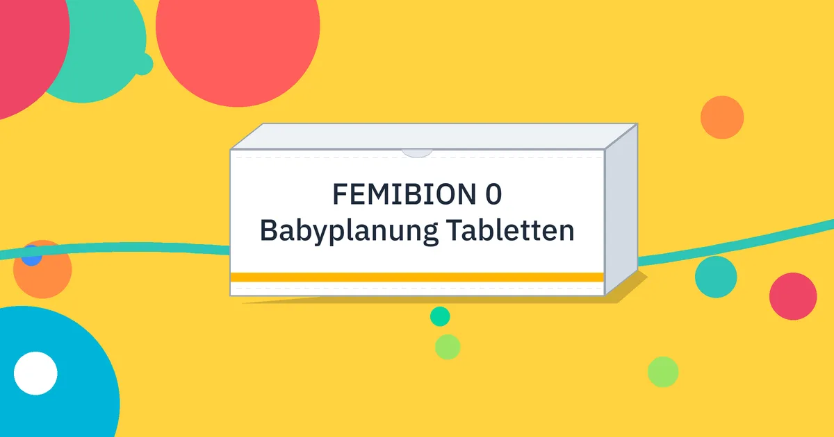 Symbolbild: Packung mit der Aufschrift FEMIBION 0 Babyplanung Tabletten (PZN 15199958) – Verfügbarkeit und Bezug in Apotheken in Frankfurt am Main
