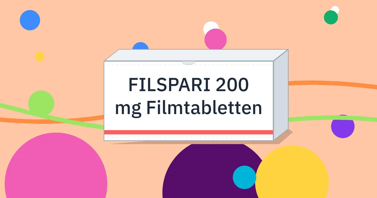 Symbolbild: Packung mit der Aufschrift FILSPARI 200 mg Filmtabletten (PZN 18829199) – Verfügbarkeit und Bezug in Apotheken in Frankfurt am Main