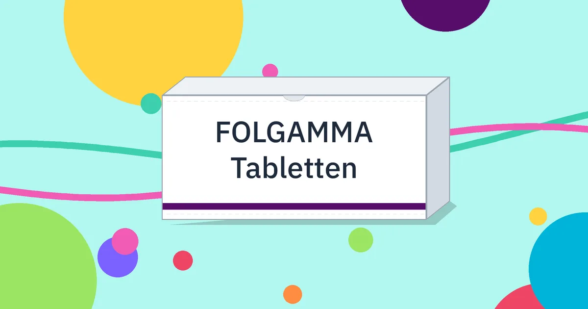 Symbolbild: Packung mit der Aufschrift FOLGAMMA Tabletten (PZN 06198670) – Verfügbarkeit und Bezug in Apotheken in Frankfurt am Main