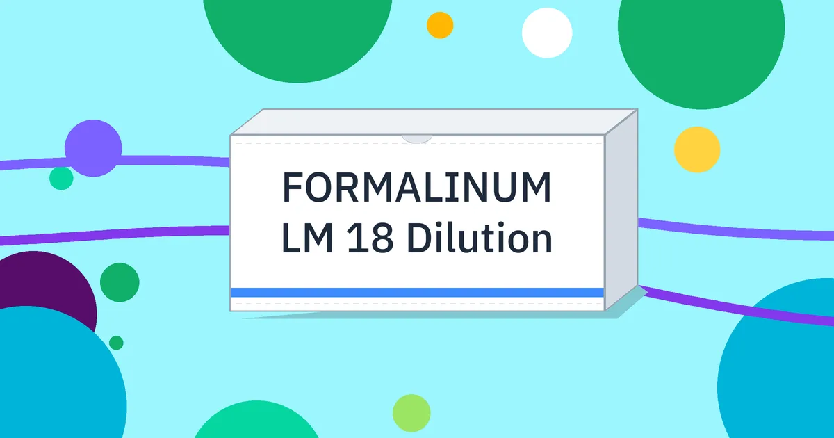 Symbolbild: Packung mit der Aufschrift FORMALINUM LM 18 Dilution (PZN 12873650) – Verfügbarkeit und Bezug in Apotheken in Frankfurt am Main