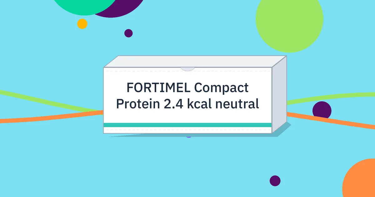 Symbolbild: Packung mit der Aufschrift FORTIMEL Compact Protein 2.4 kcal neutral (PZN 20055500) – Verfügbarkeit und Bezug in Apotheken in Frankfurt am Main