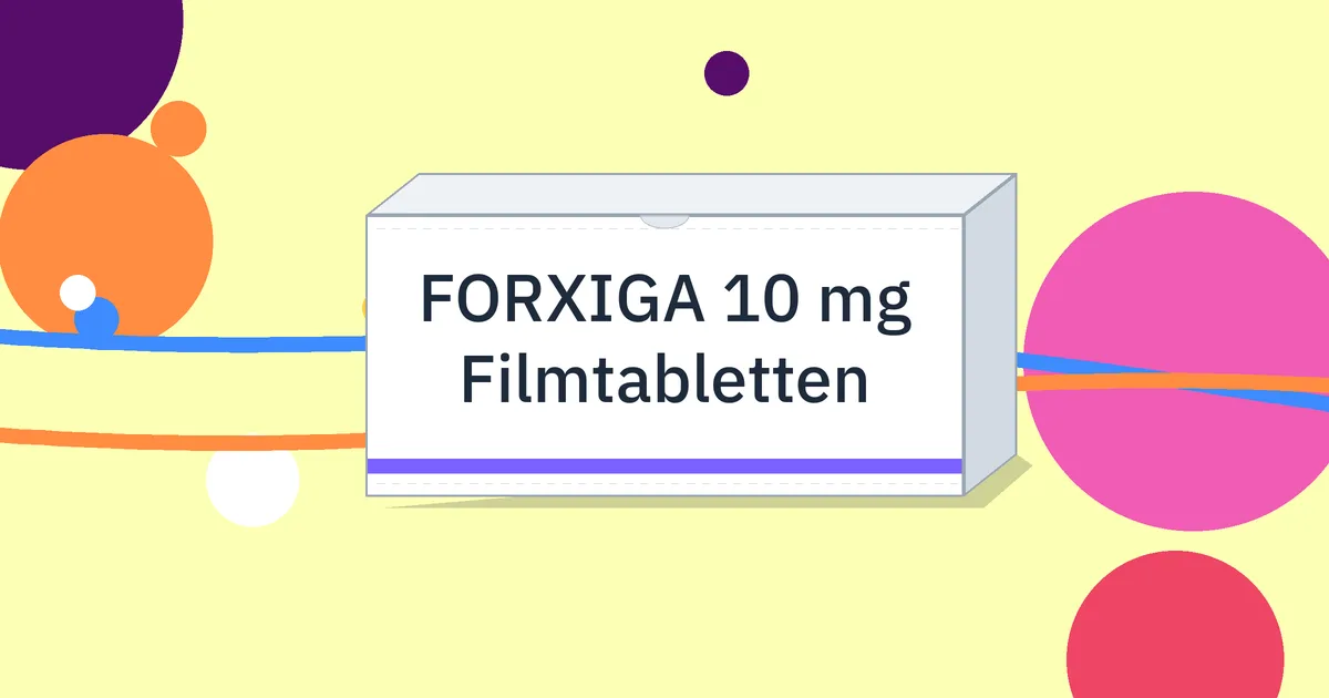 Symbolbild: Packung mit der Aufschrift FORXIGA 10 mg Filmtabletten (PZN 20339396) – Verfügbarkeit und Bezug in Apotheken in Frankfurt am Main