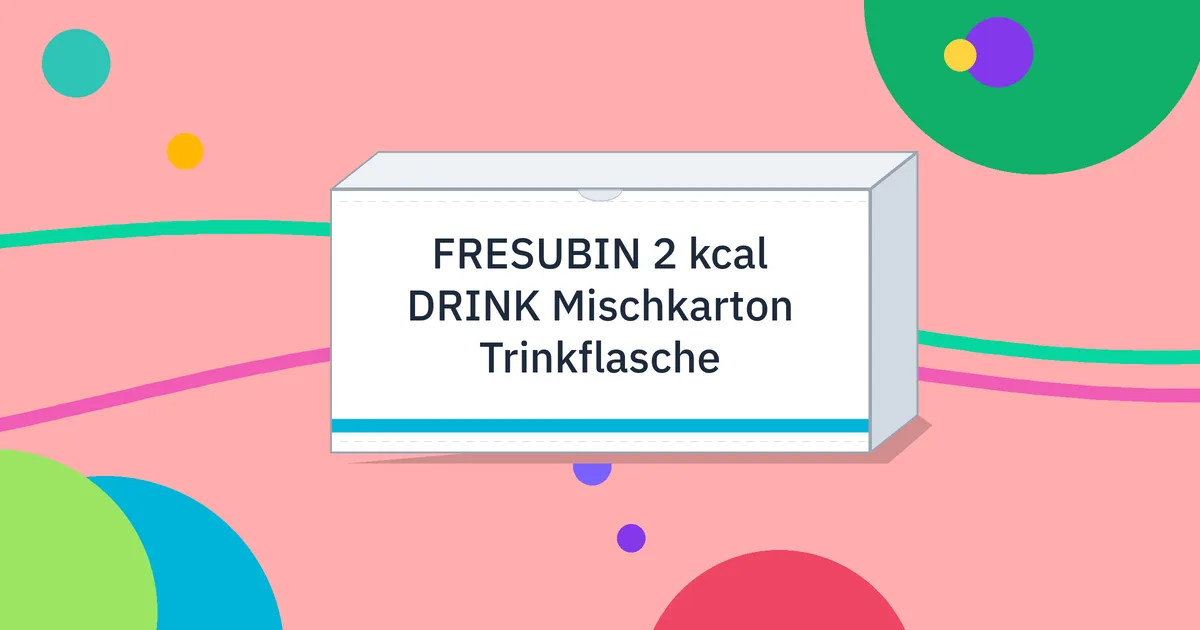Symbolbild: Packung mit der Aufschrift FRESUBIN 2 kcal DRINK Mischkarton Trinkflasche (PZN 18152325) – Verfügbarkeit und Bezug in Apotheken in Frankfurt am Main
