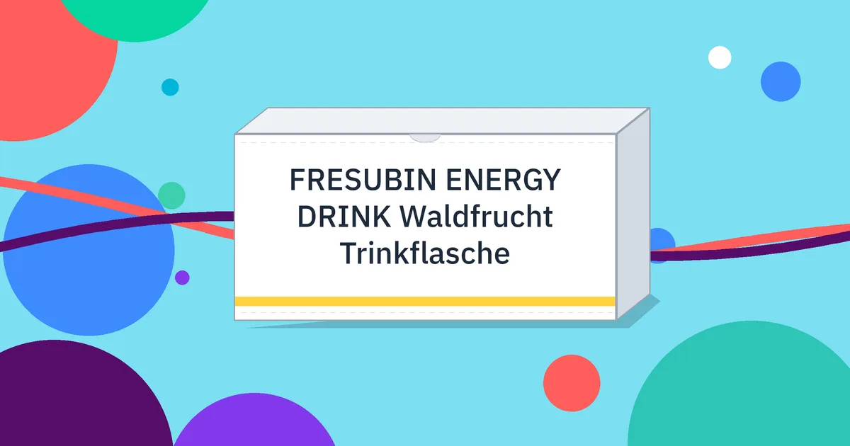 Symbolbild: Packung mit der Aufschrift FRESUBIN ENERGY DRINK Waldfrucht Trinkflasche (PZN 00875419) – Verfügbarkeit und Bezug in Apotheken in Frankfurt am Main
