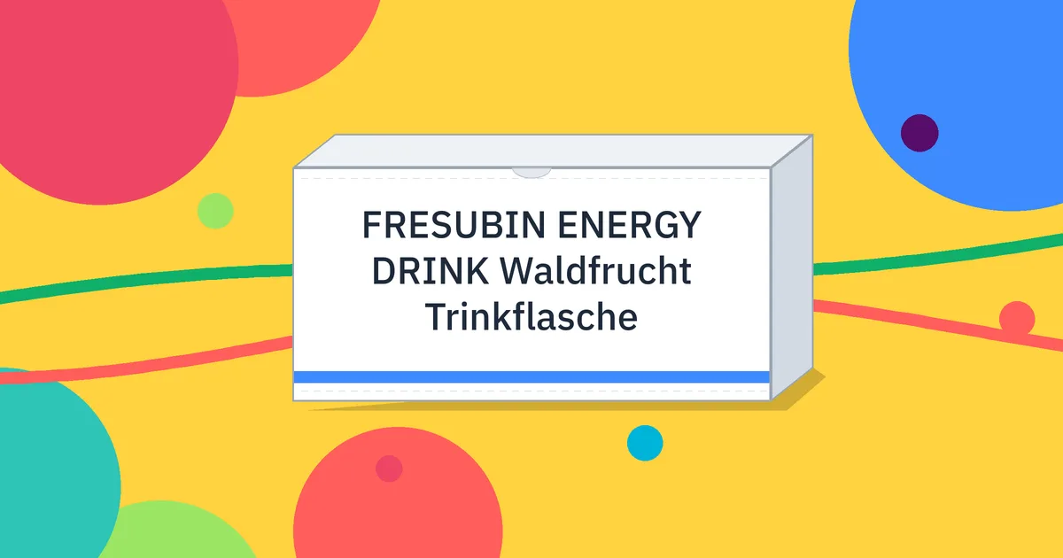 Symbolbild: Packung mit der Aufschrift FRESUBIN ENERGY DRINK Waldfrucht Trinkflasche (PZN 03692665) – Verfügbarkeit und Bezug in Apotheken in Frankfurt am Main