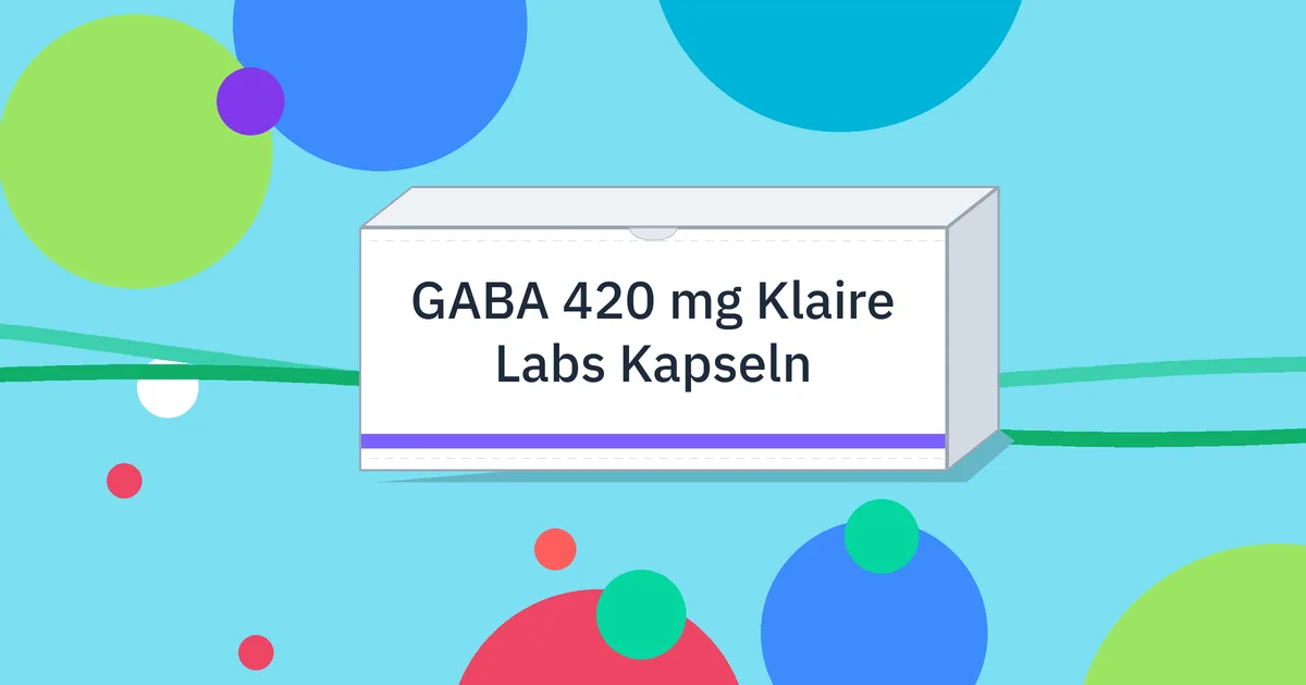 Symbolbild: Packung mit der Aufschrift GABA 420 mg Klaire Labs Kapseln (PZN 17522211) – Verfügbarkeit und Bezug in Apotheken in Frankfurt am Main