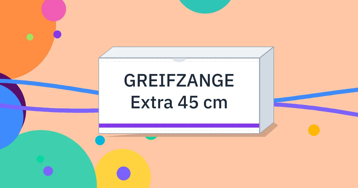 Symbolbild: Packung mit der Aufschrift GREIFZANGE Extra 45 cm (PZN 00914289) – Verfügbarkeit und Bezug in Apotheken in Frankfurt am Main