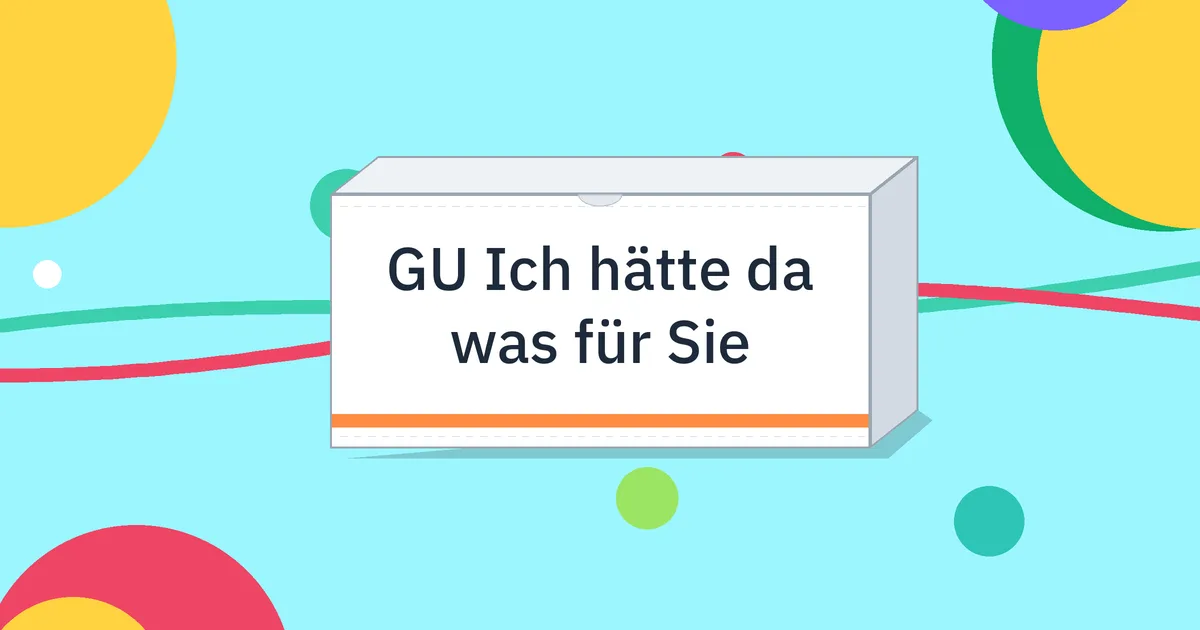 Symbolbild: Packung mit der Aufschrift GU Ich hätte da was für Sie (PZN 17538028) – Verfügbarkeit und Bezug in Apotheken in Frankfurt am Main