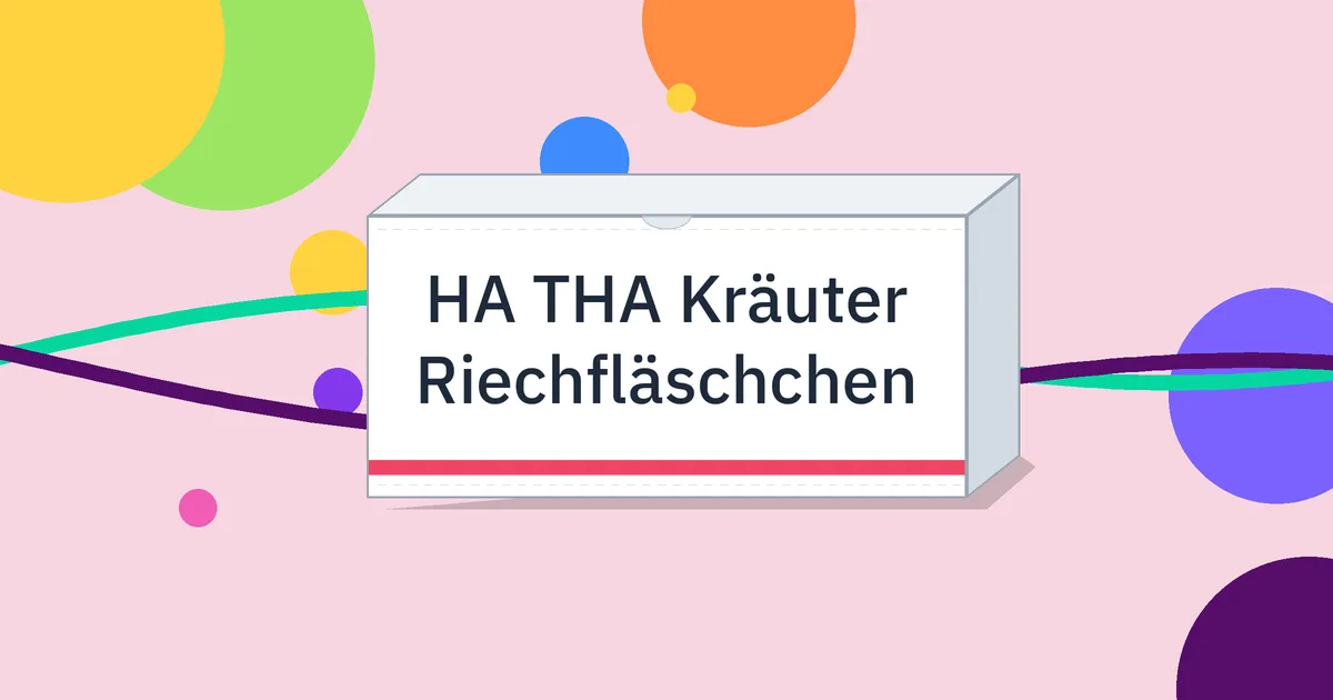 Symbolbild: Packung mit der Aufschrift HA THA Kräuter Riechfläschchen (PZN 06933170) – Verfügbarkeit und Bezug in Apotheken in Frankfurt am Main