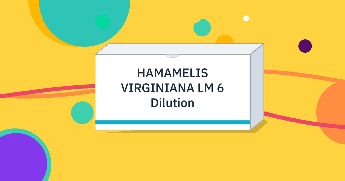 Symbolbild: Packung mit der Aufschrift HAMAMELIS VIRGINIANA LM 6 Dilution (PZN 06921557) – Verfügbarkeit und Bezug in Apotheken in Frankfurt am Main