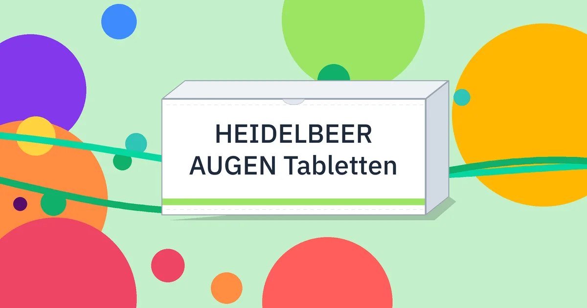 Symbolbild: Packung mit der Aufschrift HEIDELBEER AUGEN Tabletten (PZN 00428502) – Verfügbarkeit und Bezug in Apotheken in Frankfurt am Main