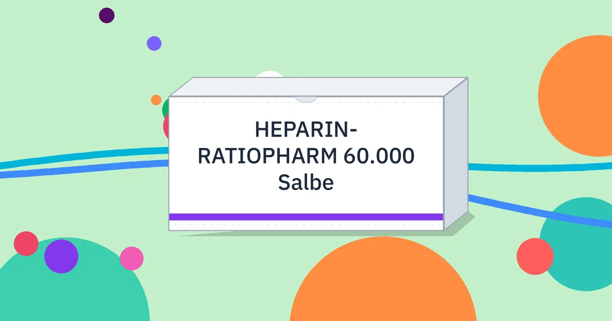 Symbolbild: Packung mit der Aufschrift HEPARIN-RATIOPHARM 60.000 Salbe (PZN 06968694) – Verfügbarkeit und Bezug in Apotheken in Frankfurt am Main