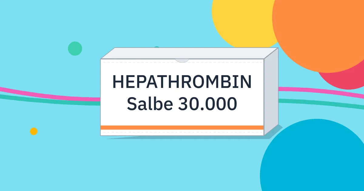 Symbolbild: Packung mit der Aufschrift HEPATHROMBIN Salbe 30.000 (PZN 01483207) – Verfügbarkeit und Bezug in Apotheken in Frankfurt am Main