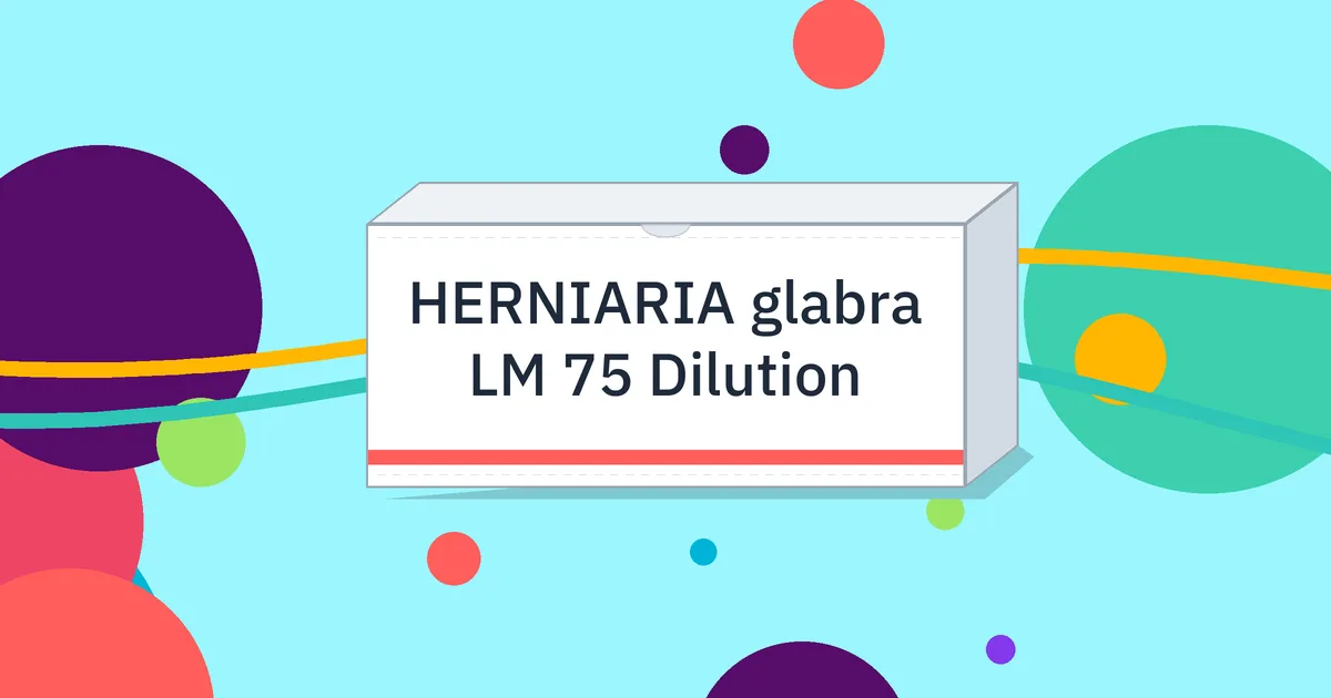 Symbolbild: Packung mit der Aufschrift HERNIARIA glabra LM 75 Dilution (PZN 13553290) – Verfügbarkeit und Bezug in Apotheken in Frankfurt am Main