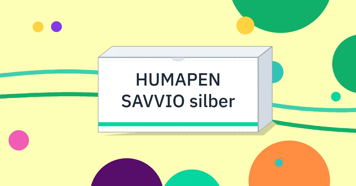 Symbolbild: Packung mit der Aufschrift HUMAPEN SAVVIO silber (PZN 12605760) – Verfügbarkeit und Bezug in Apotheken in Frankfurt am Main