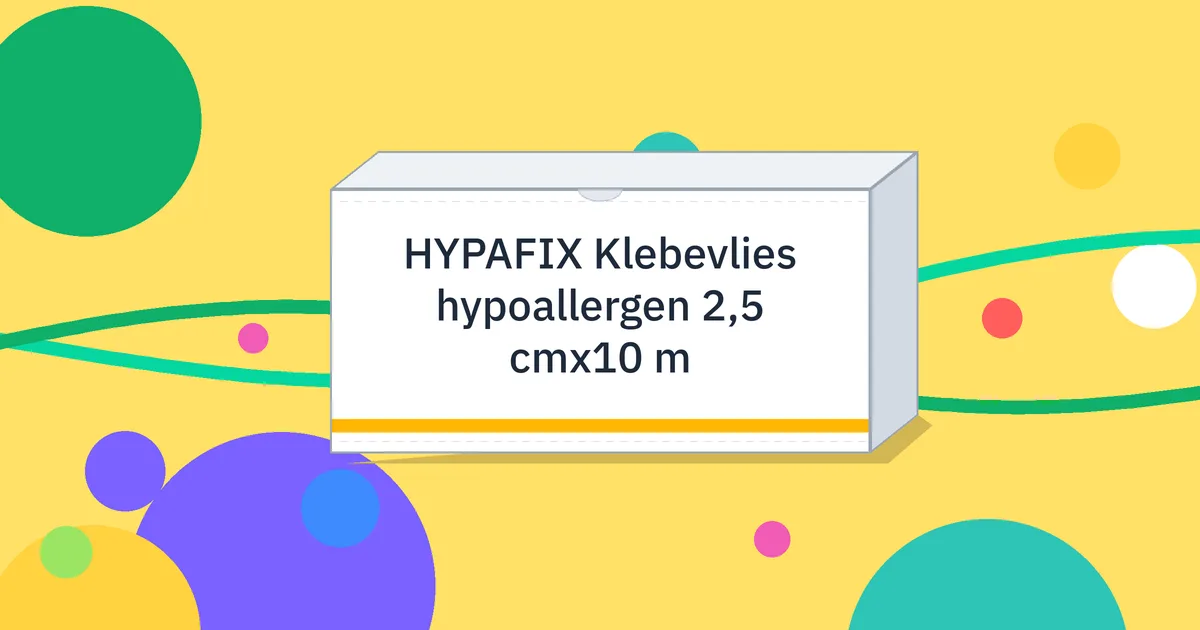 Symbolbild: Packung mit der Aufschrift HYPAFIX Klebevlies hypoallergen 2,5 cmx10 m (PZN 19116231) – Verfügbarkeit und Bezug in Apotheken in Frankfurt am Main