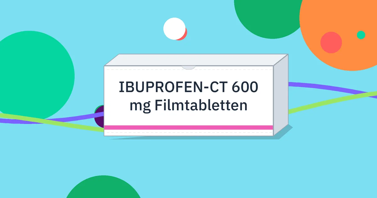 Symbolbild: Packung mit der Aufschrift IBUPROFEN-CT 600 mg Filmtabletten (PZN 04190894) – Verfügbarkeit und Bezug in Apotheken in Frankfurt am Main