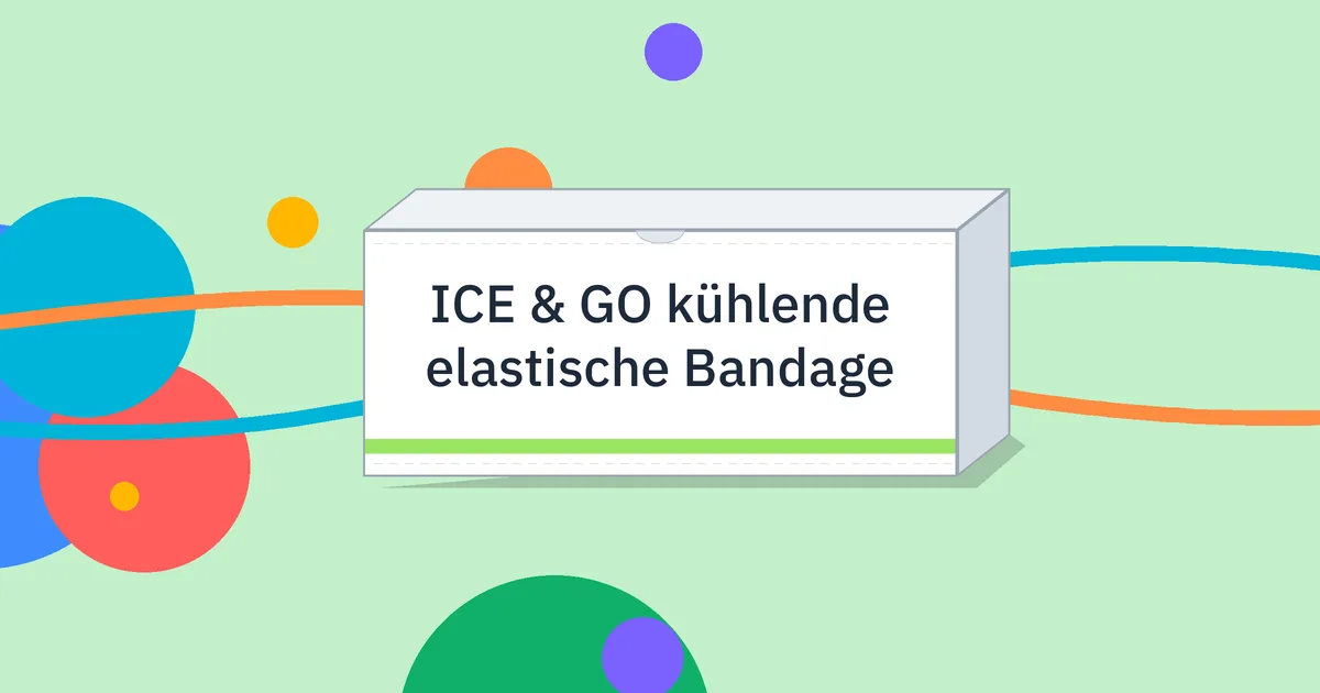 Symbolbild: Packung mit der Aufschrift ICE & GO kühlende elastische Bandage (PZN 04862974) – Verfügbarkeit und Bezug in Apotheken in Frankfurt am Main