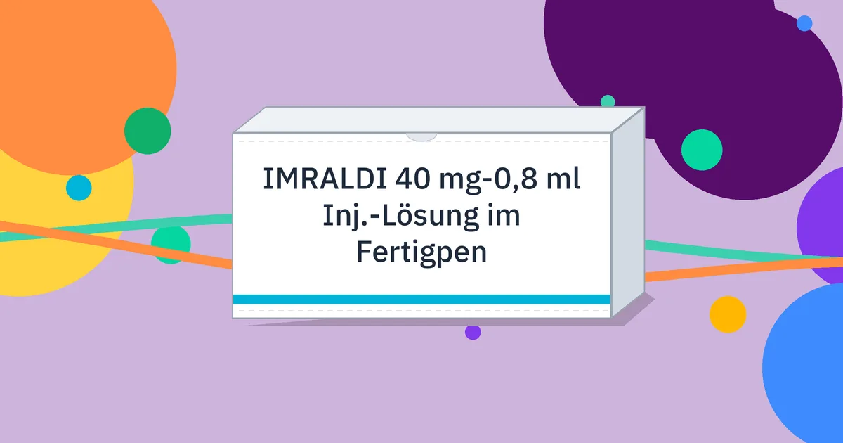 Symbolbild: Packung mit der Aufschrift IMRALDI 40 mg-0,8 ml Inj.-Lösung im Fertigpen (PZN 19262984) – Verfügbarkeit und Bezug in Apotheken in Frankfurt am Main