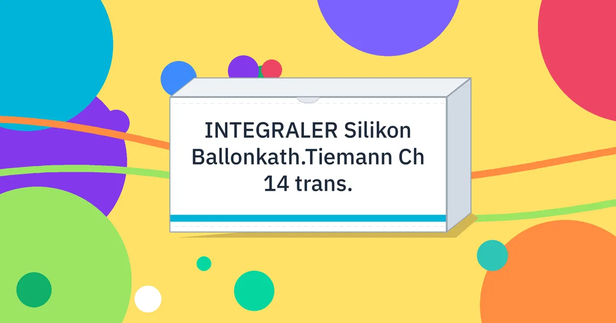 Symbolbild: Packung mit der Aufschrift INTEGRALER Silikon Ballonkath.Tiemann Ch 14 trans. (PZN 16825263) – Verfügbarkeit und Bezug in Apotheken in Frankfurt am Main